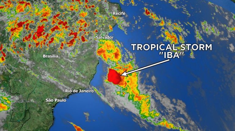 Rare Tropical Storm Forms Near Brazil
